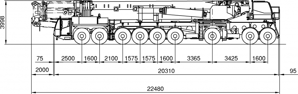 Terex Demag AC 1000/9 CAD drawing | Equipment Handbooks